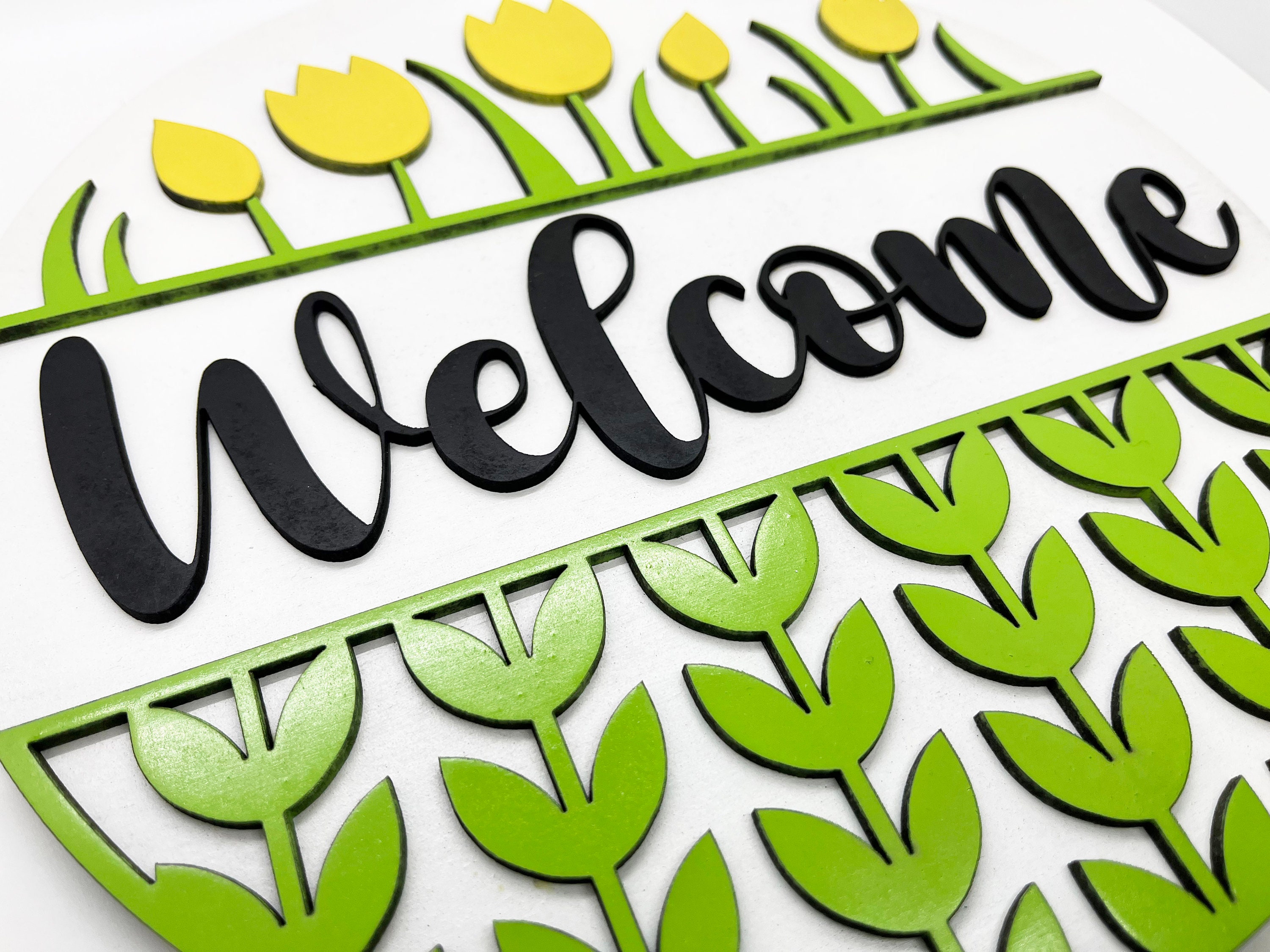 DIY Sign Kit Welcome Tulips Sign Welcome Sign DIY Kit - Etsy