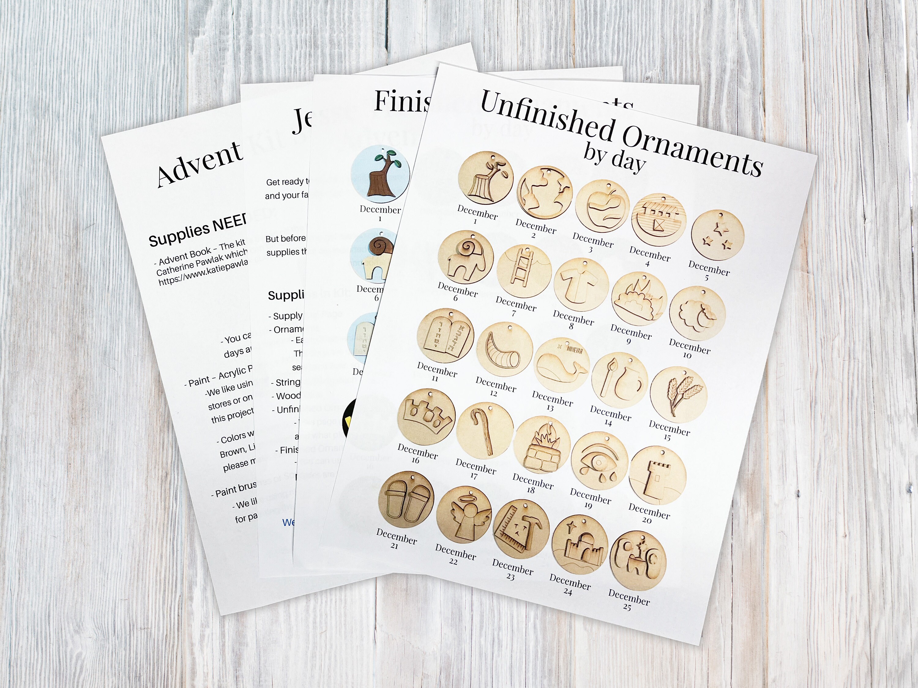 Jesse Tree Ornaments DIY Jesse Tree Ornament Gift Set Jesse - Etsy