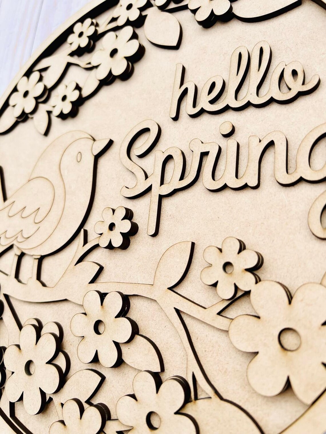DIY Sign Kit - Birdie Hello Spring Sign, Welcome Sign, DIY Kit, Paint ...
