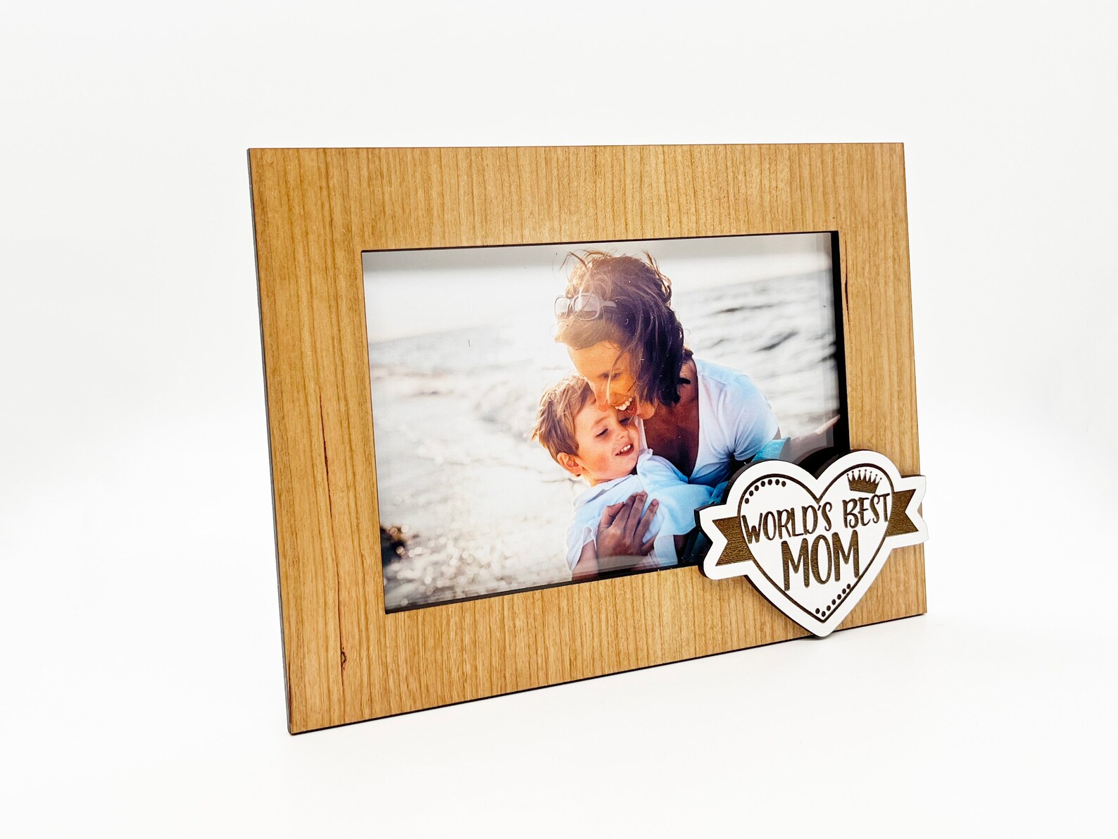 World's Best Mom Photo Frame - Wood Picture Frame, Wooden Frame, Wood ...