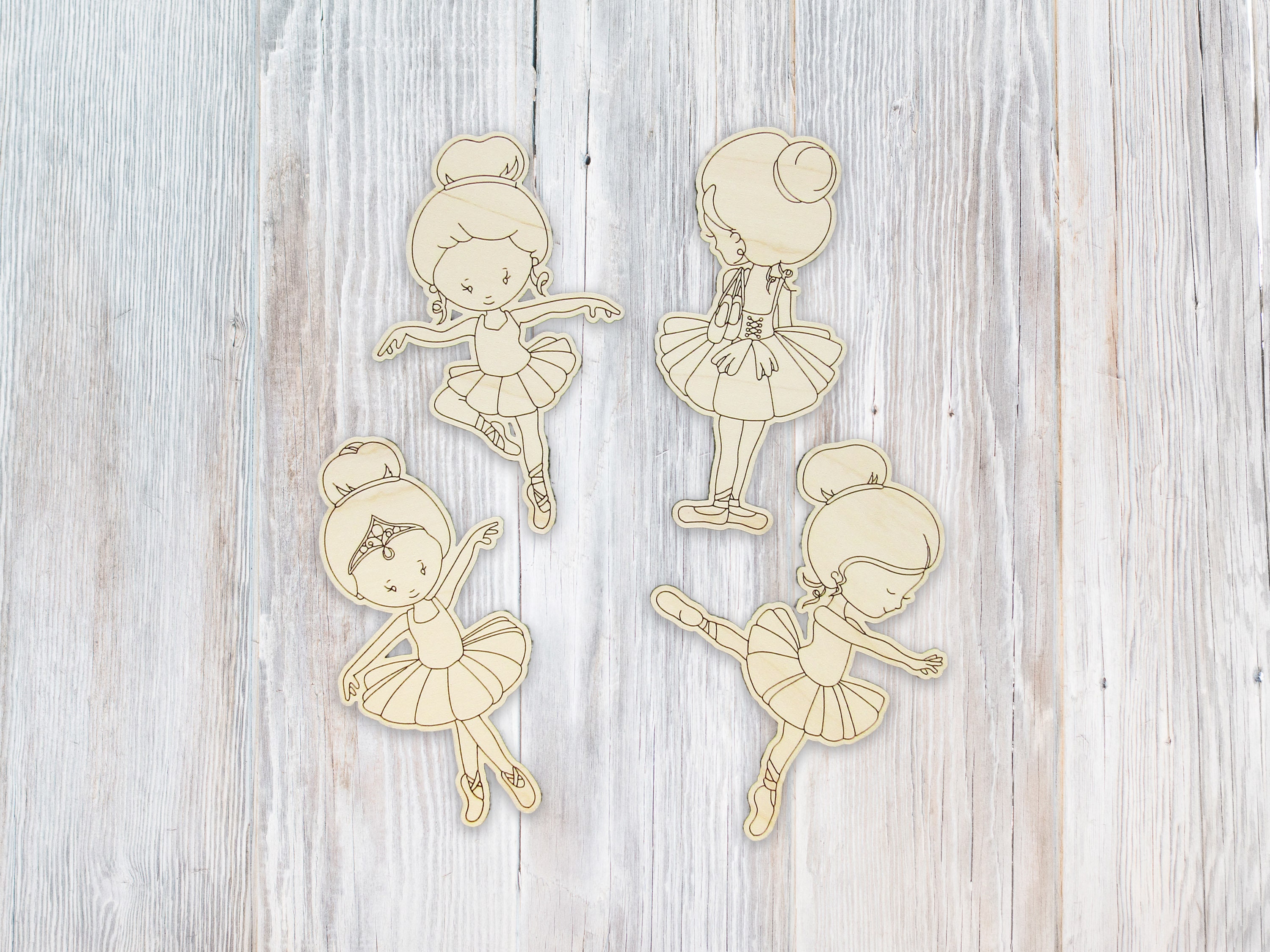 Ballerina Craft - Kids Craft Kit - Ballet Class Ballerina - Wood Cutout ...