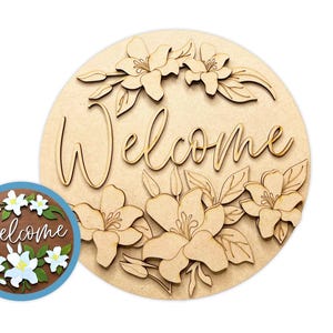 DIY Sign Kit - Welcome Lily Round Sign, Love Sign, Welcome Sign, DIY ...