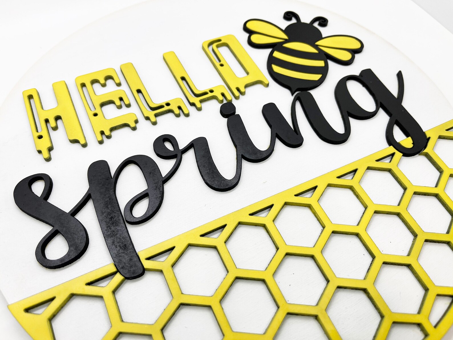 DIY Sign Kit Hello Spring Honeybee Sign Welcome Sign DIY | Etsy