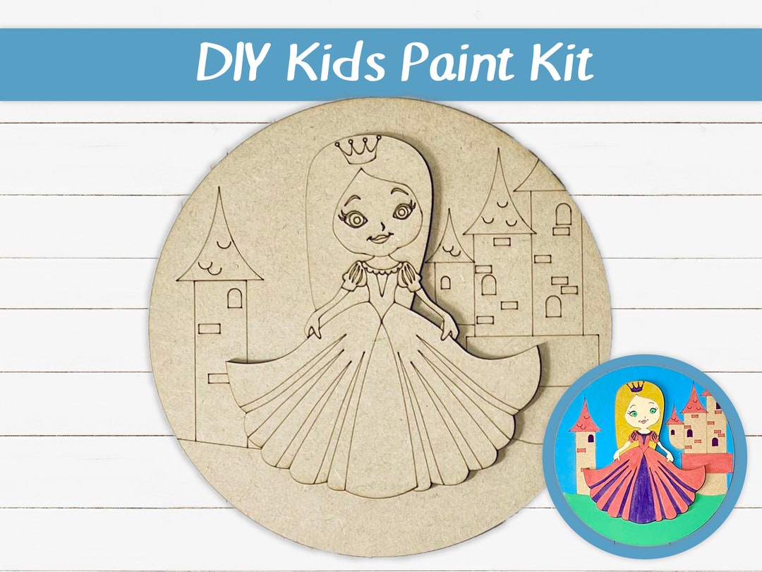 DIY Kids Paint Kit - Princess Castle Kids Paint Kit, Kids Paint Project ...