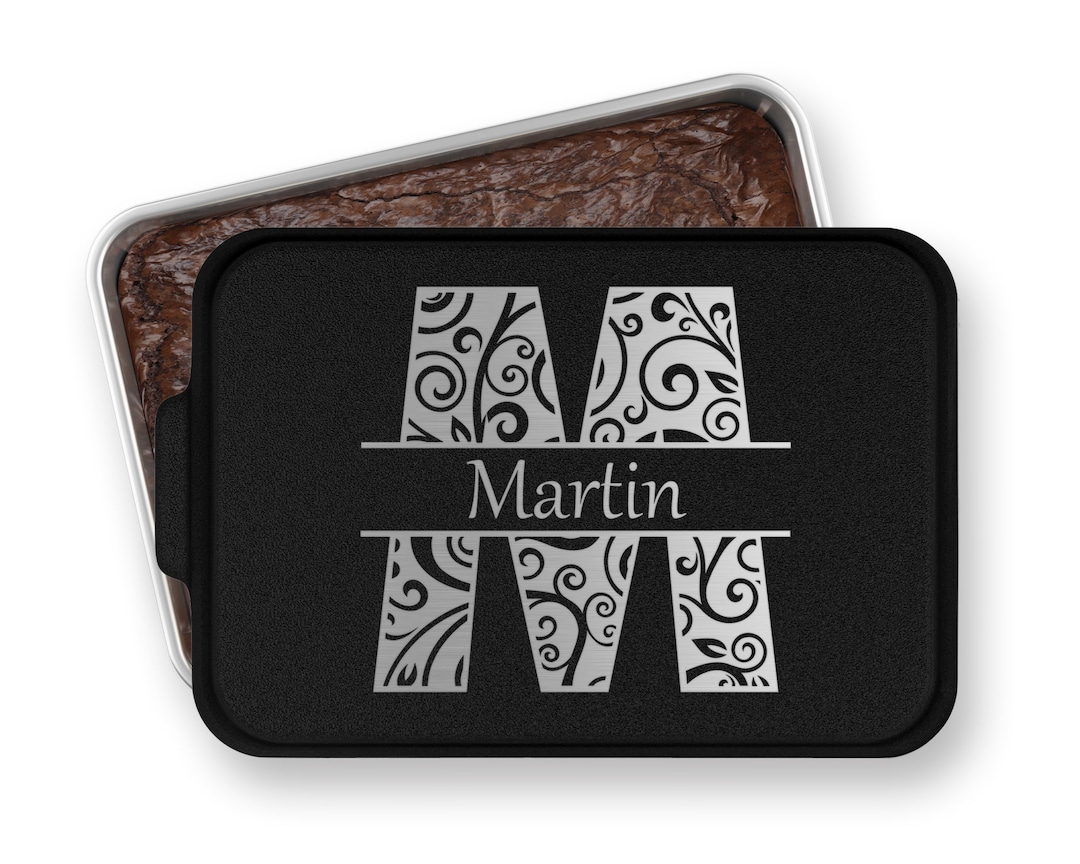 Personalized Cake Pan Swirl Letter Name Cake Pan Custom - Etsy