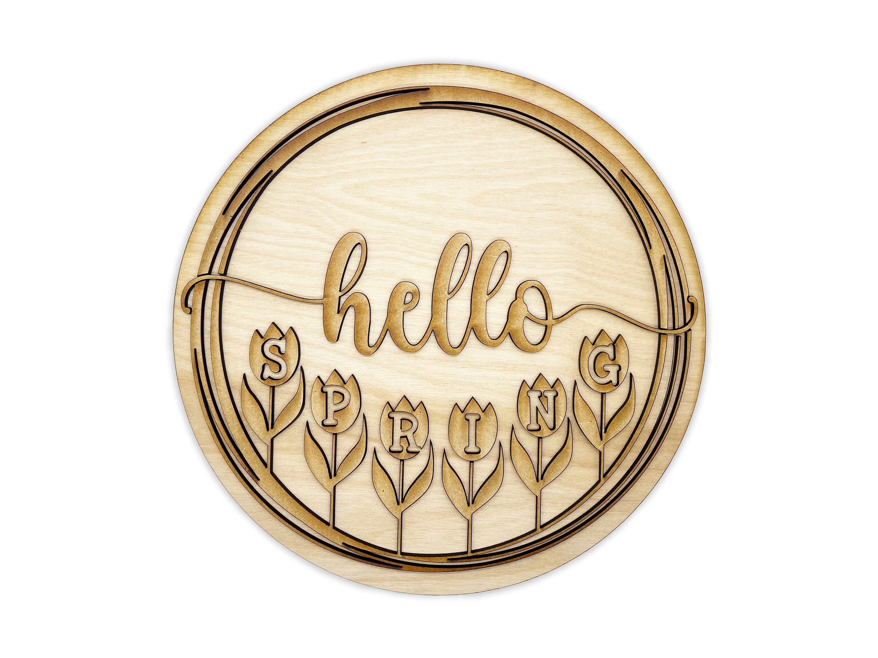 DIY Sign Kit Hello Spring Tulips Sign Welcome Sign DIY - Etsy