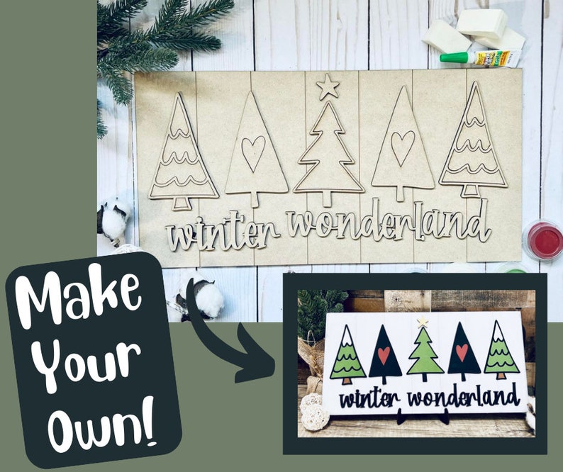 DIY Sign Kit - Winter Wonderland Sign Kit, Welcome Sign, DIY Kit, Paint ...