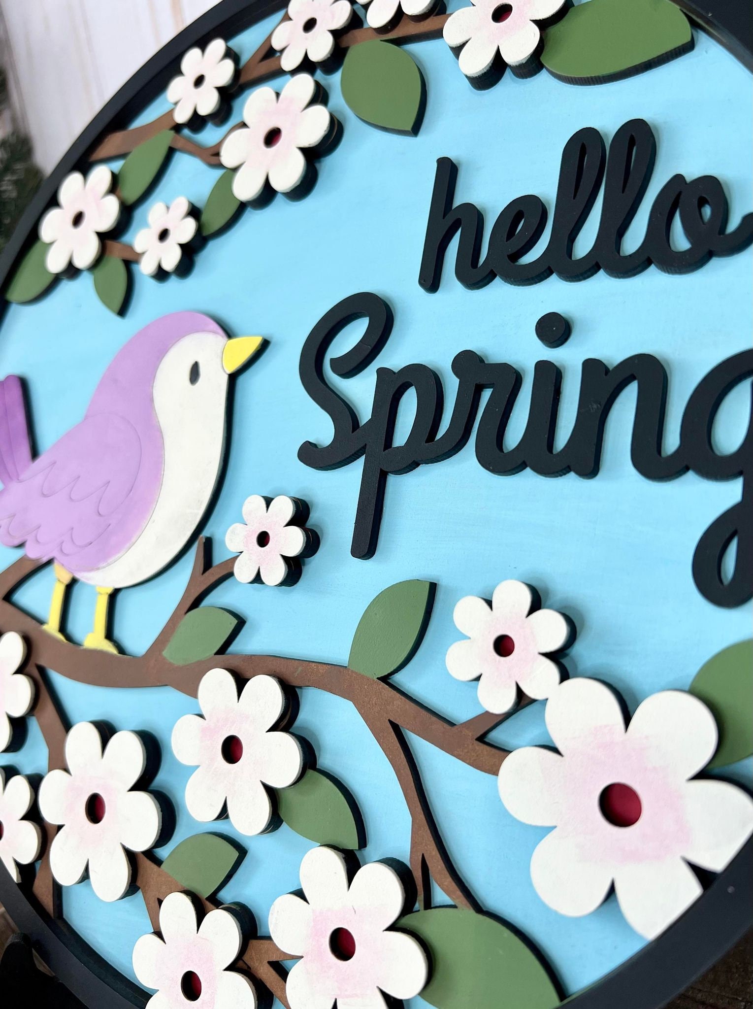 DIY Sign Kit - Birdie Hello Spring Sign, Welcome Sign, DIY Kit, Paint ...