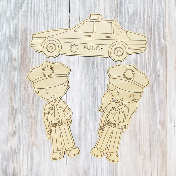 Wood Cut Out Police Car - Etsy
