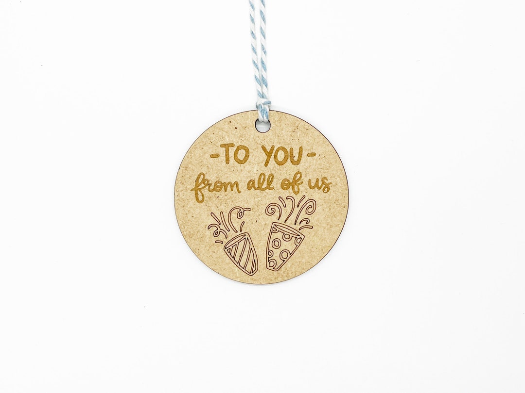 Birthday Gift Tag - to You From All of Us Party Horns Gift Tag ...