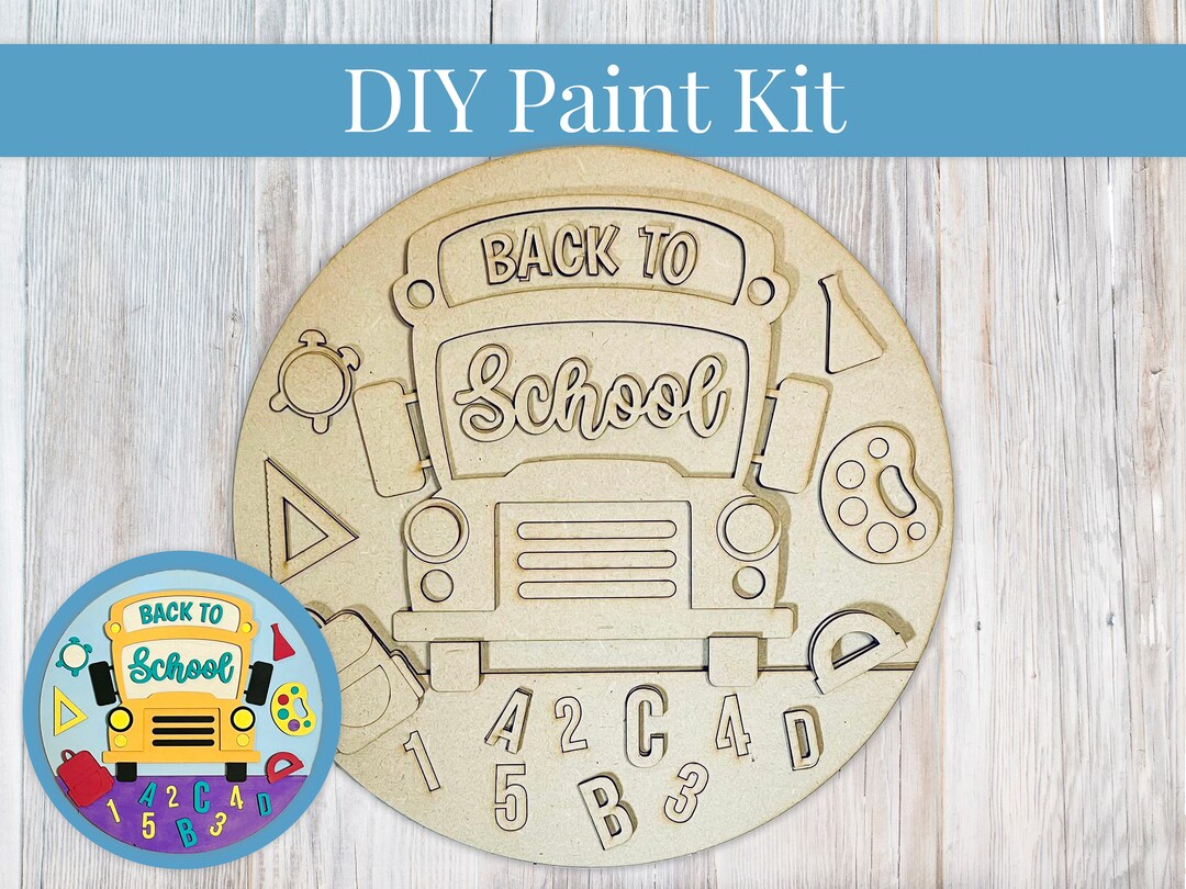 DIY Sign Kit - Back to School Bus Sign, Welcome Sign, DIY Kit, Paint at ...