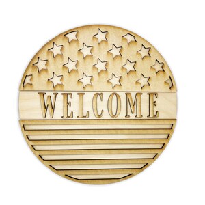 DIY Sign Kit - Welcome Stars and Stripes Sign, Welcome Sign, DIY Kit ...