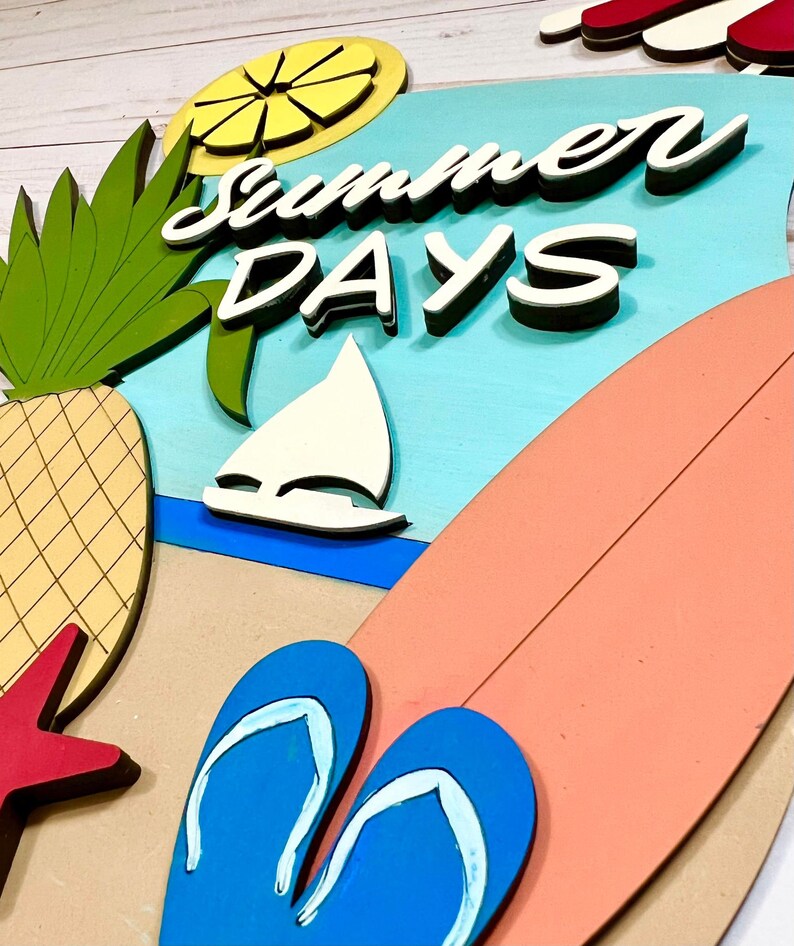 DIY Sign Kit - Summer Days Cup Sign, Welcome Sign, DIY Kit, Paint at ...
