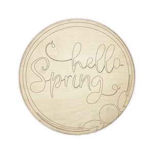 DIY Sign Kit - Hello Spring Wreath Flowers Sign, Welcome Sign, DIY Kit ...
