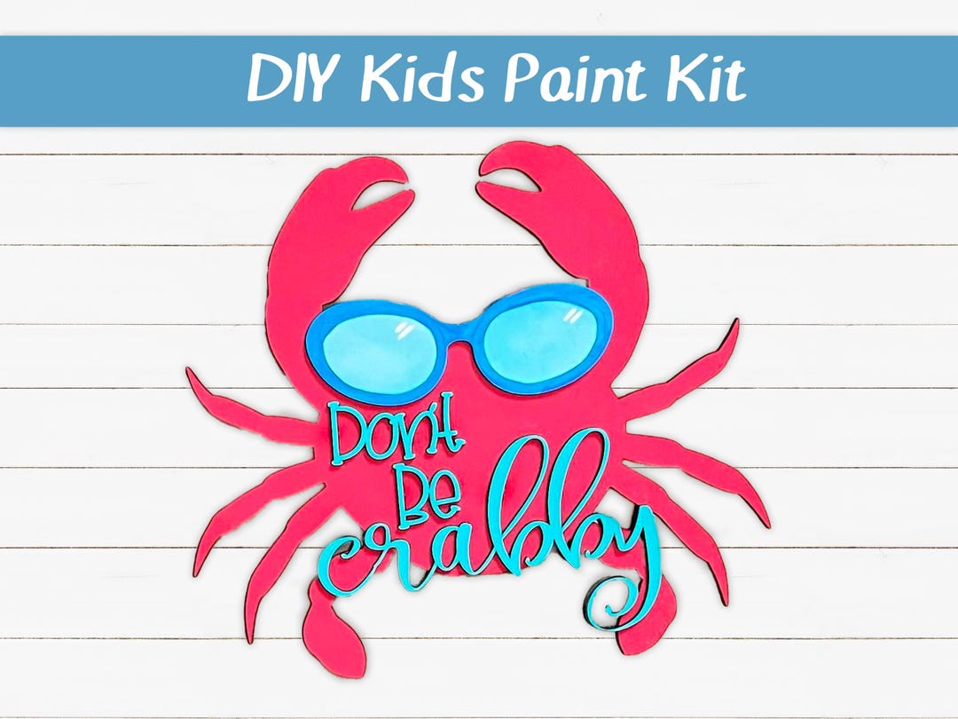 DIY Kids Paint Kit - Don't Be Crabby Kit, Kids Paint Project, DIY Kit ...