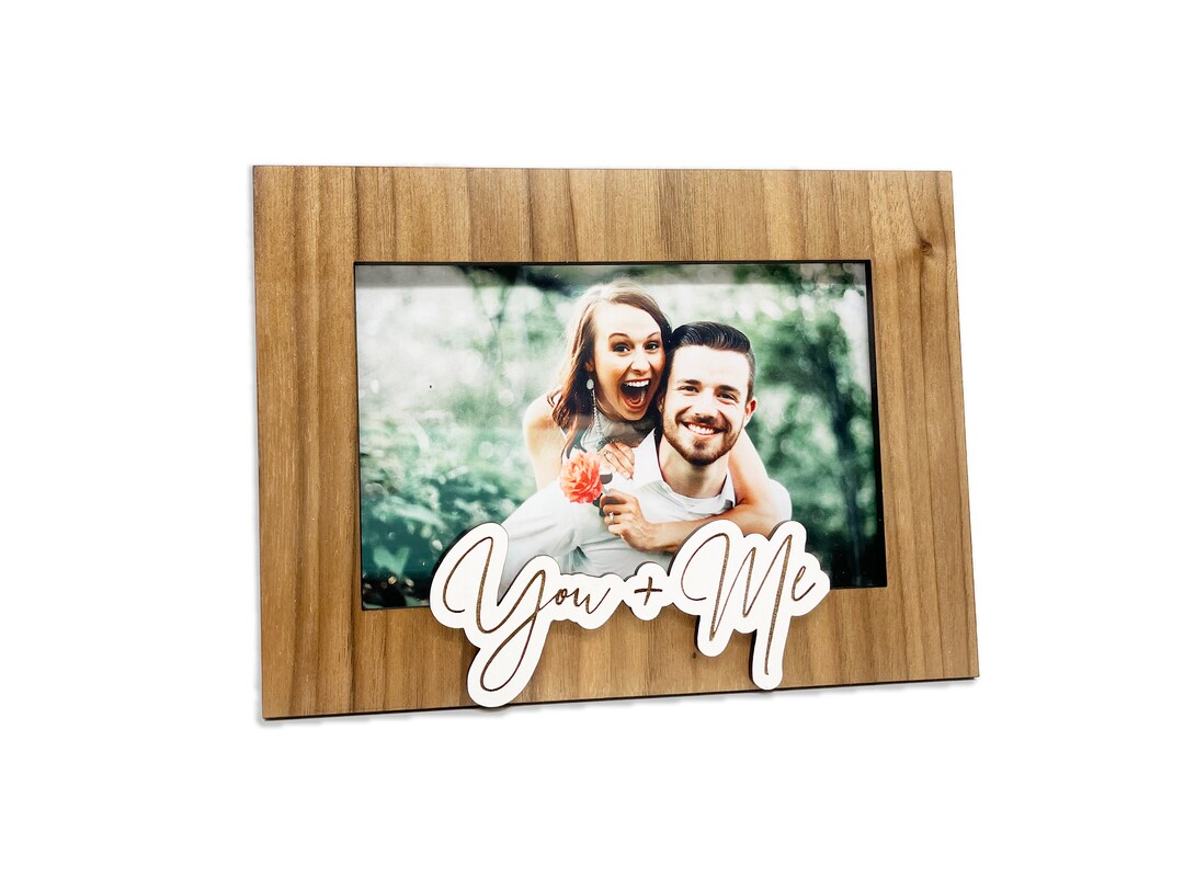 You and Me Photo Frame - Wood Picture Frame- Wooden Frame - You + Me ...