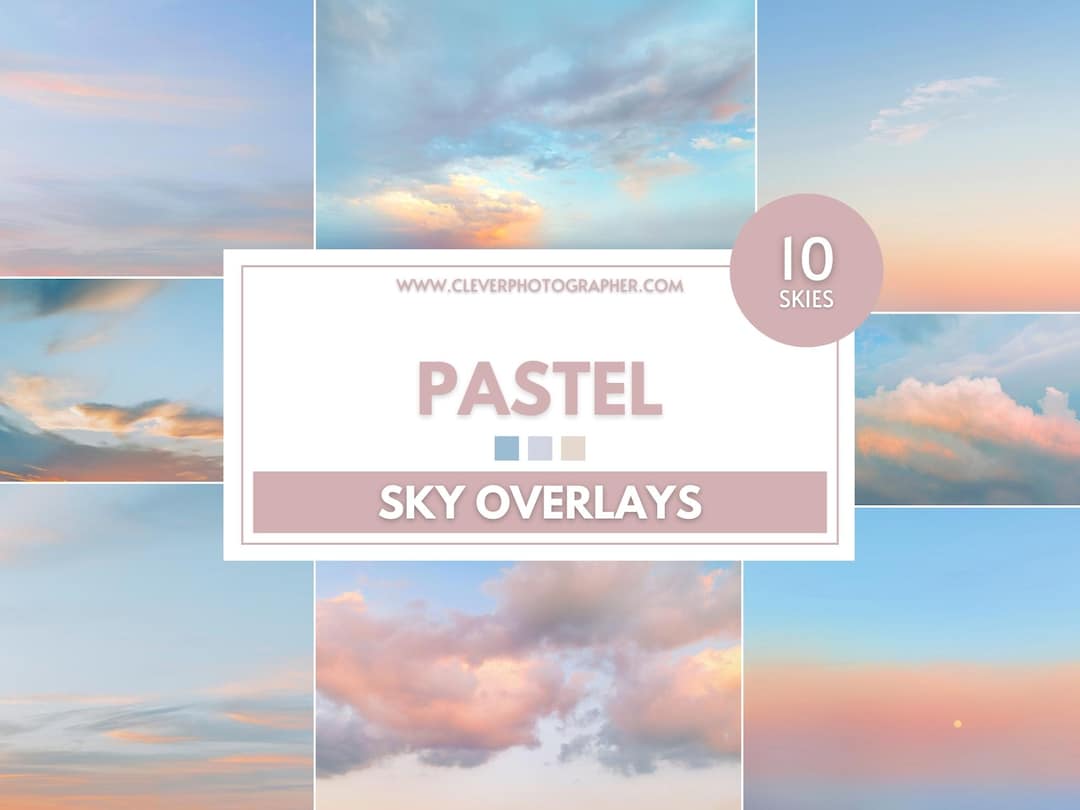 10 Pastel Sky Textures & Overlays | Super High Quality | Photoshop ...