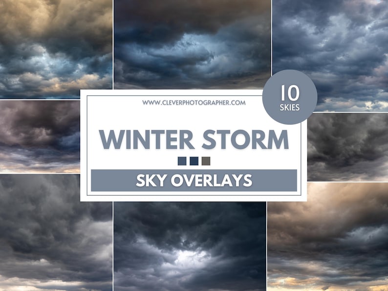 10 Winter Storm Sky Textures & Overlays | Super High Quality ...