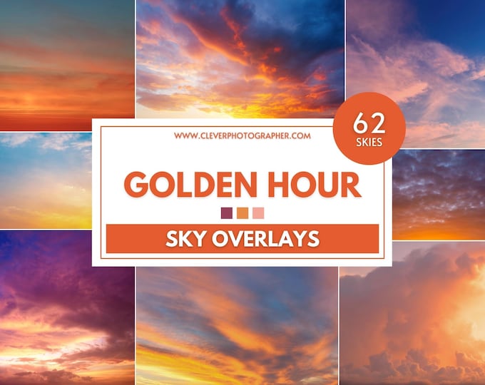62 Golden Hour Sky Textures & Overlays| Super High Quality | Photoshop ...