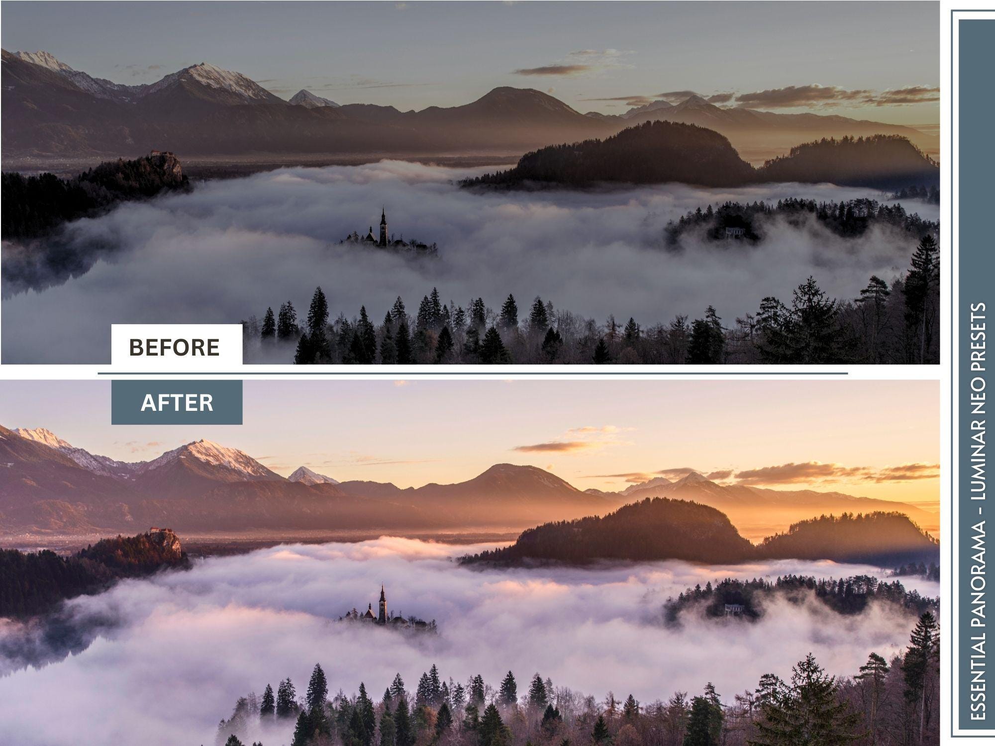 10 Luminar NEO Essential Panorama Landscape Presets | Adjustable Non ...
