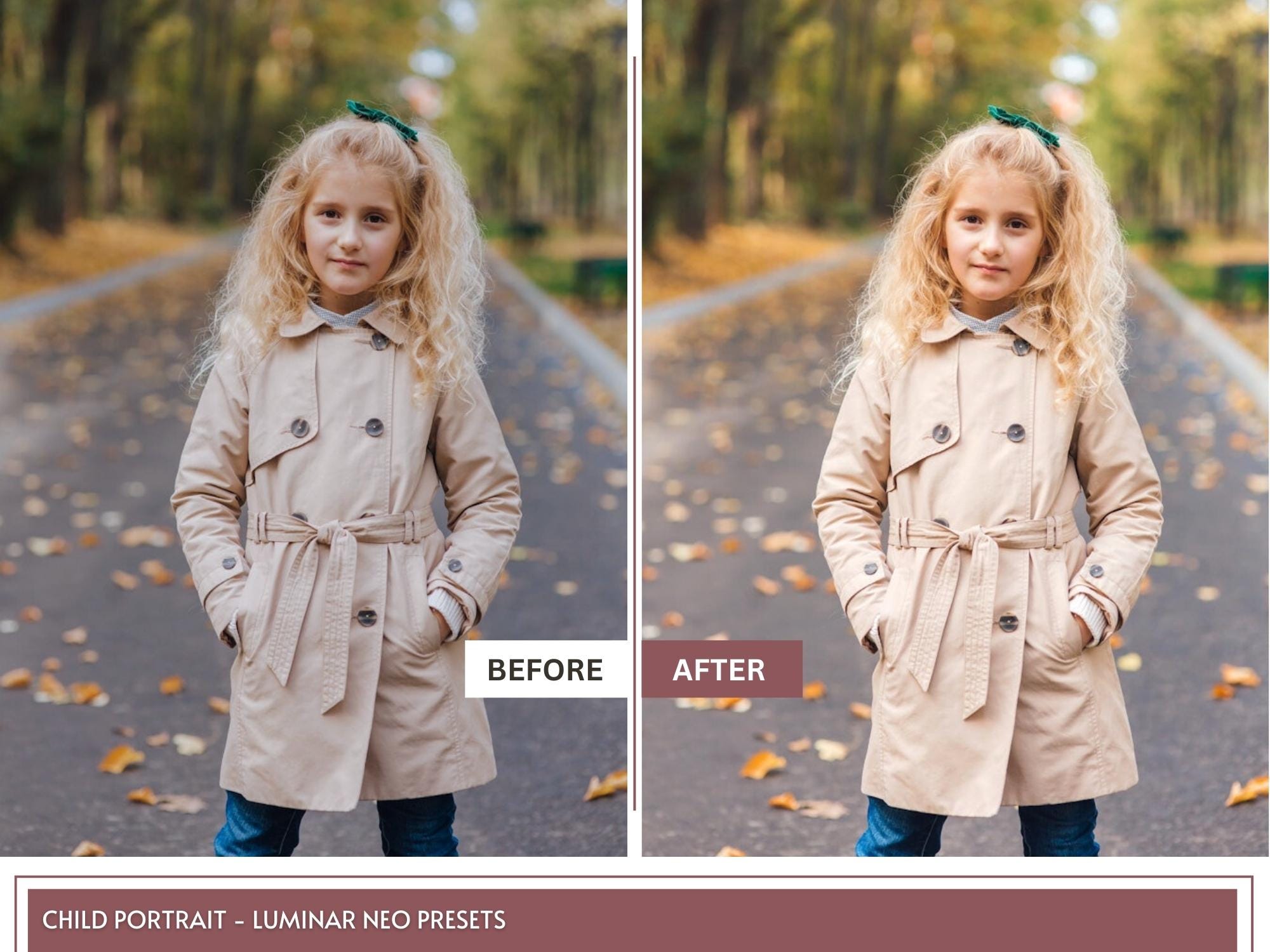 10 Luminar NEO Child Portrait Presets by Jakub Bors | Adjustable Non ...