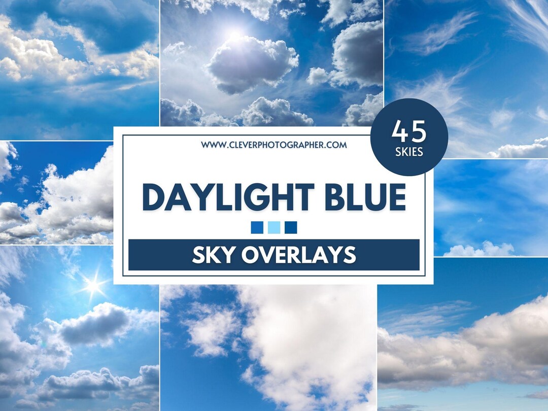 45 Daylight Blue Sky Textures & Overlays Super High Quality Photoshop ...