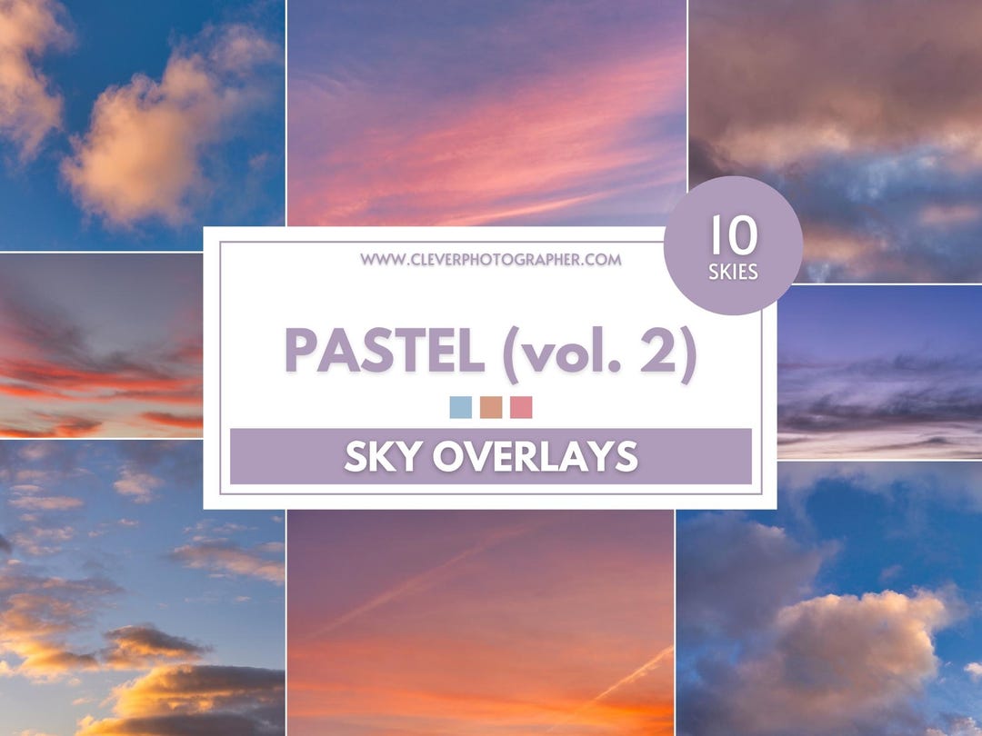10 Pastel Sky Textures & Overlays | Super High Quality | Photoshop ...