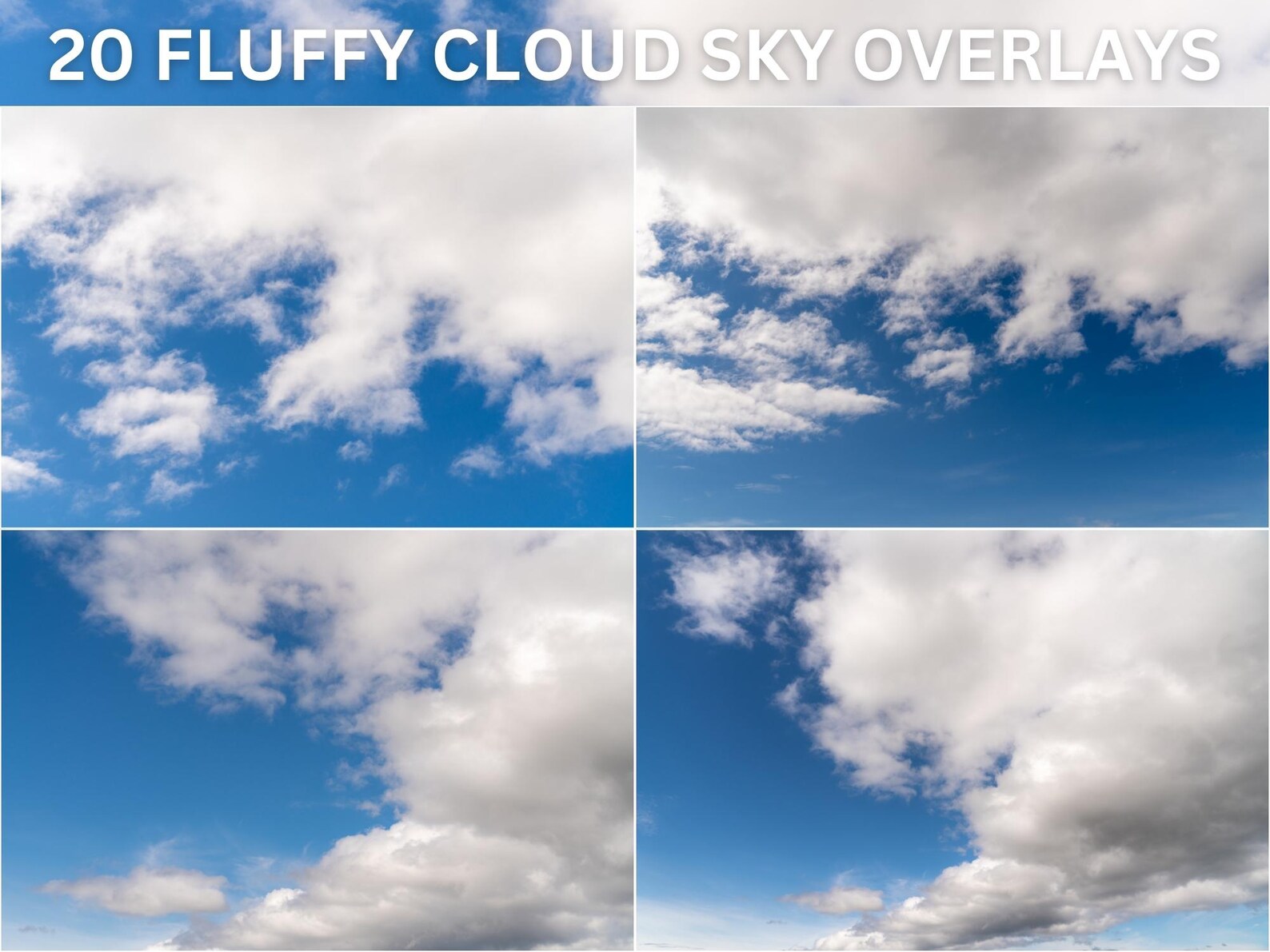20 Fluffy Clouds Sky Textures & Overlays | Super High Quality ...