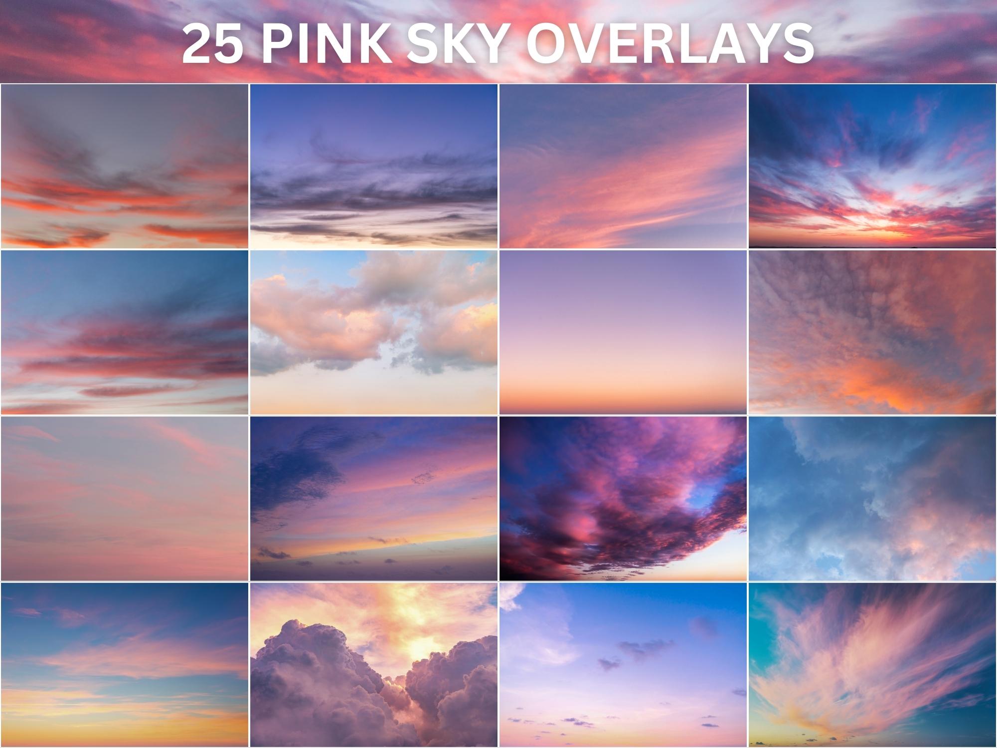 25 Pink Sky Textures & Overlays | Super High Quality | Photoshop ...