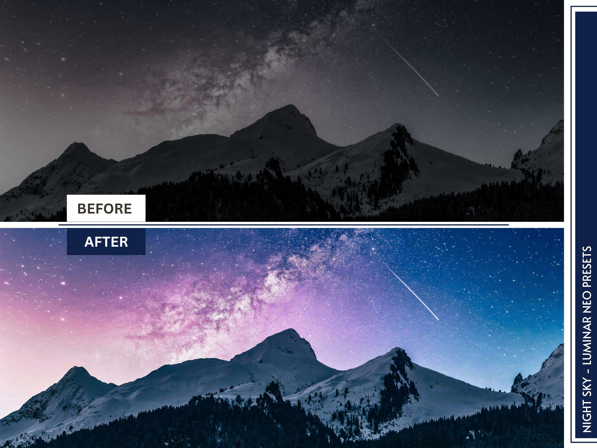 10 Luminar NEO Night Sky Landscape Presets by Jakub Bors | Adjustable ...