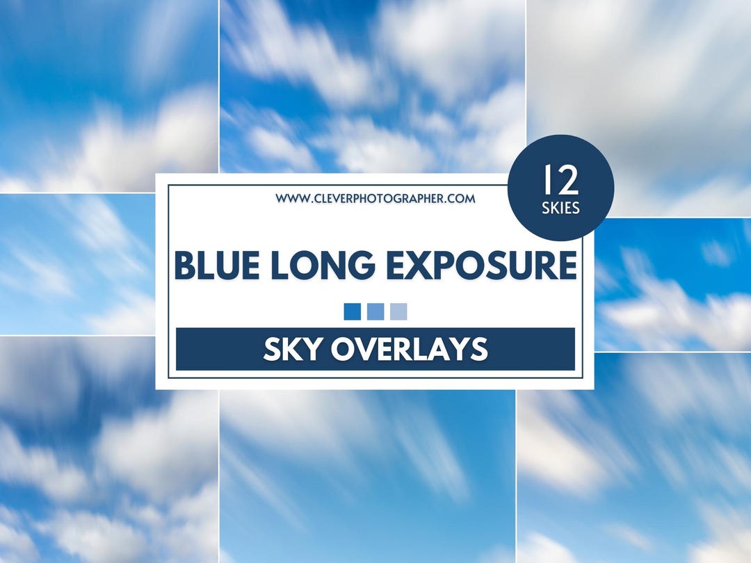 12 Blue Long Exposure Sky Textures & Overlays | Super High Quality ...