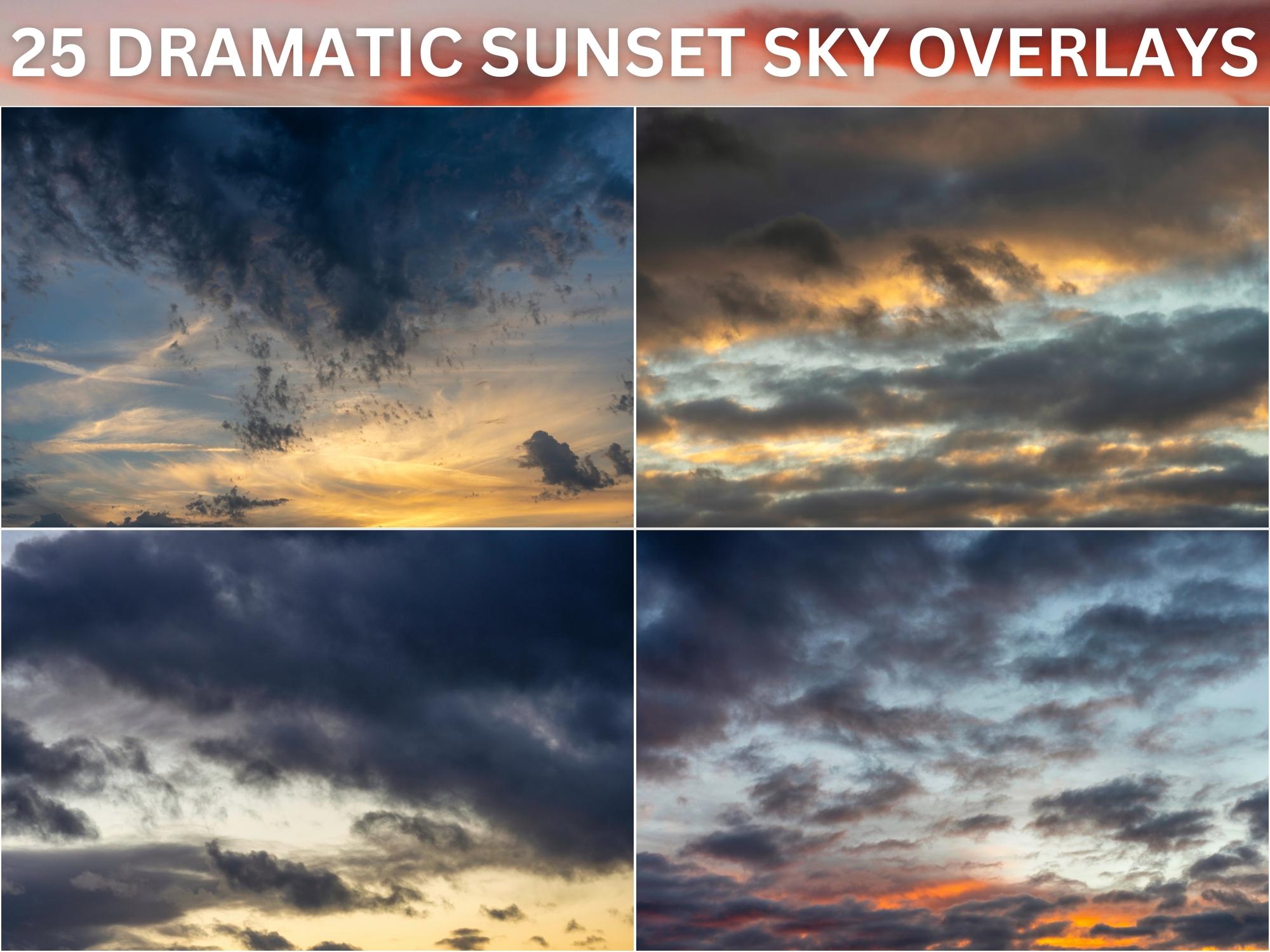 25 Dramatic Sunset Sky Textures & Overlays | Super High Quality ...