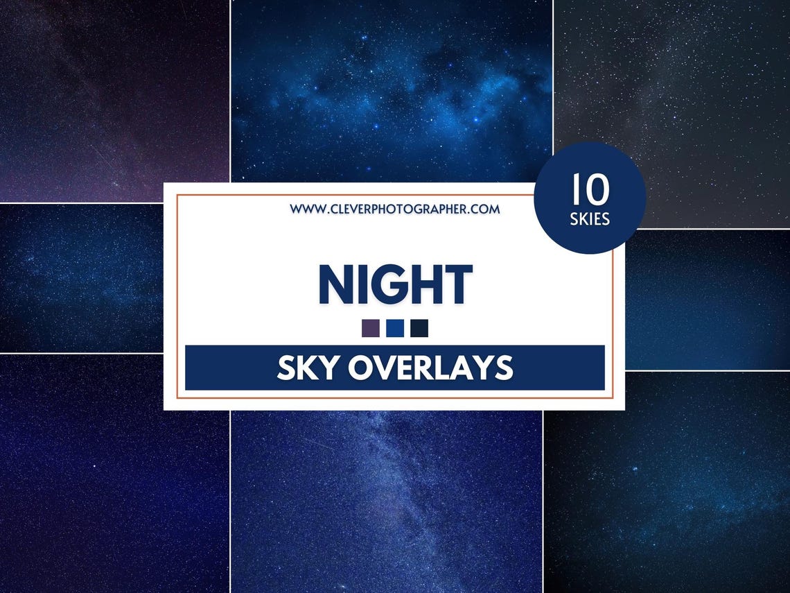 10 Night Sky Textures & Overlays | Super High Quality | Photoshop ...
