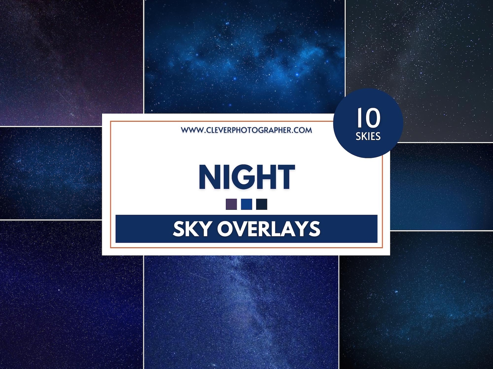 10 Night Sky Textures & Overlays | Super High Quality | Photoshop ...