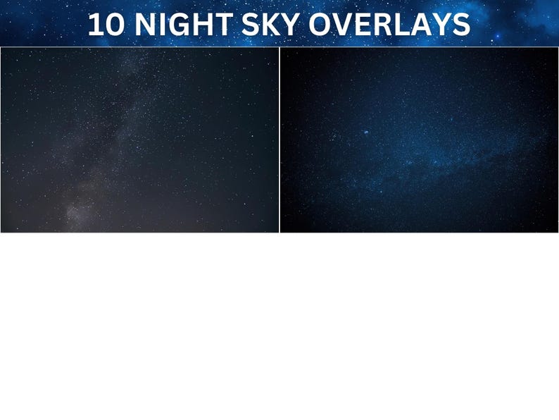 10 Night Sky Textures & Overlays | Super High Quality | Photoshop ...