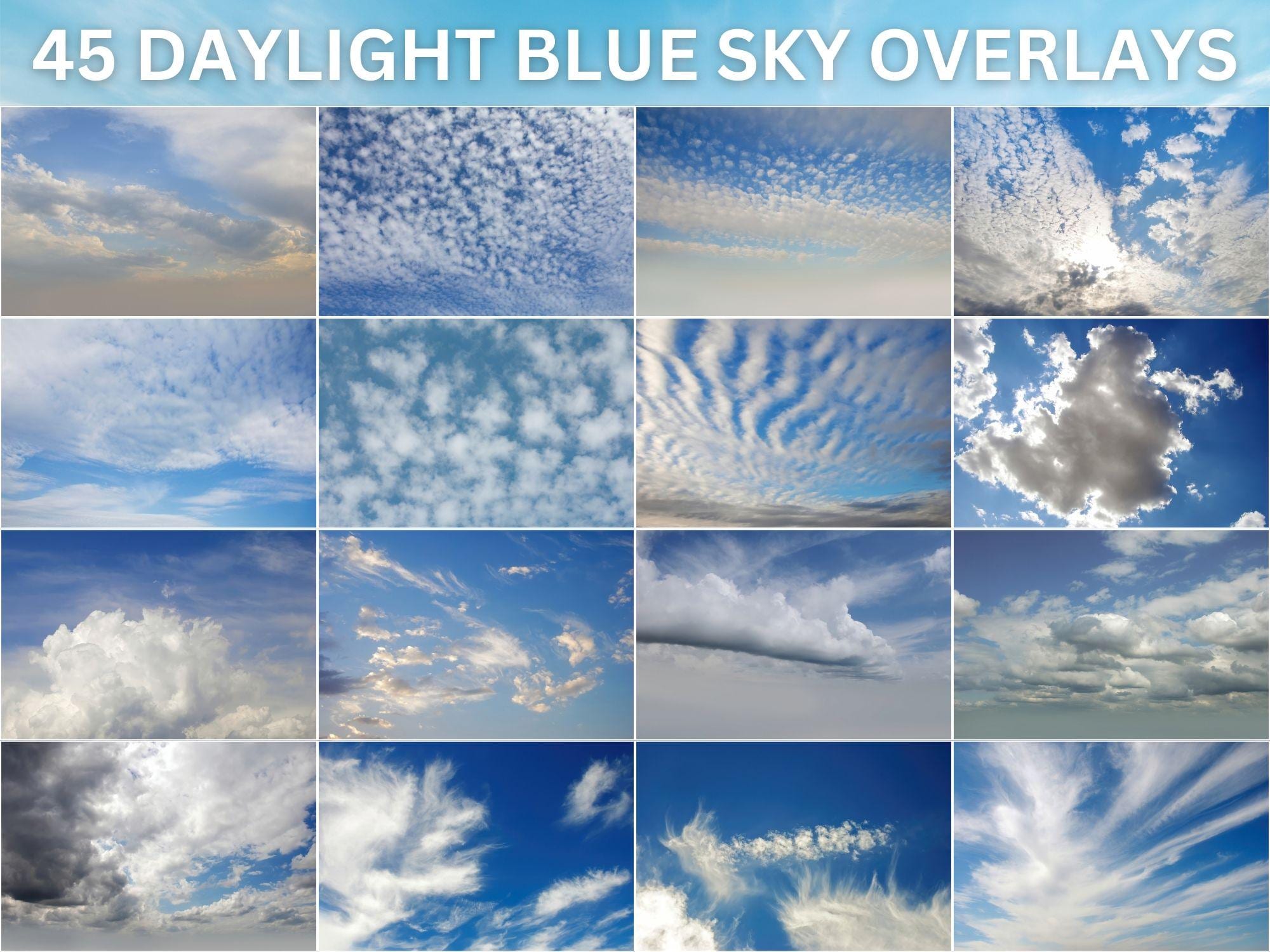 45 Daylight Blue Sky Textures & Overlays | Super High Quality ...