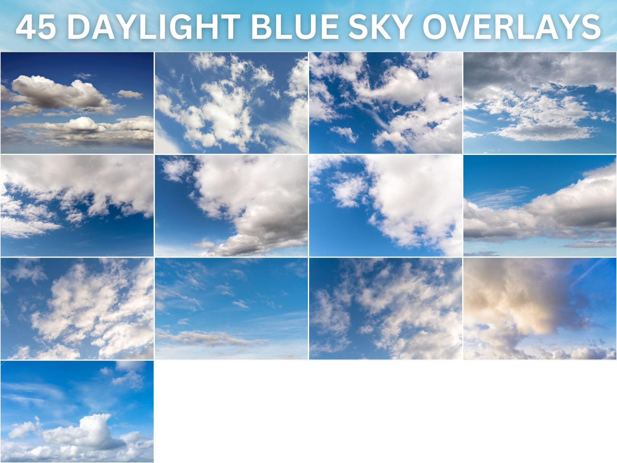 45 Daylight Blue Sky Textures & Overlays | Super High Quality ...