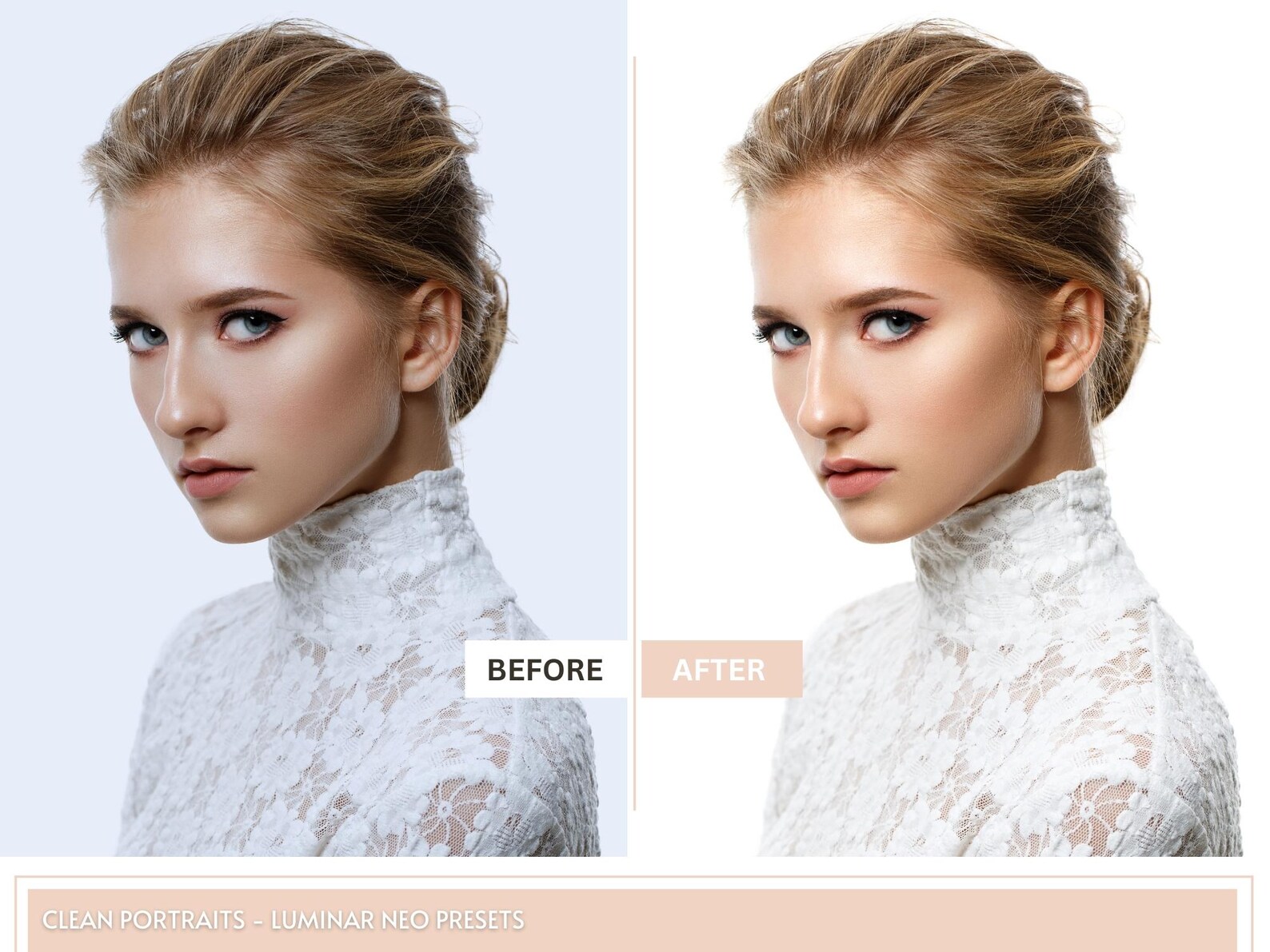 10 Luminar NEO Clean Portrait Presets by Jakub Bors | Adjustable Non ...