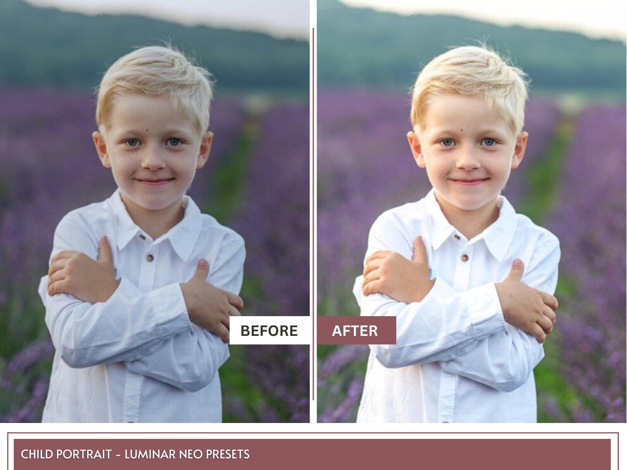 10 Luminar NEO Child Portrait Presets by Jakub Bors | Adjustable Non ...