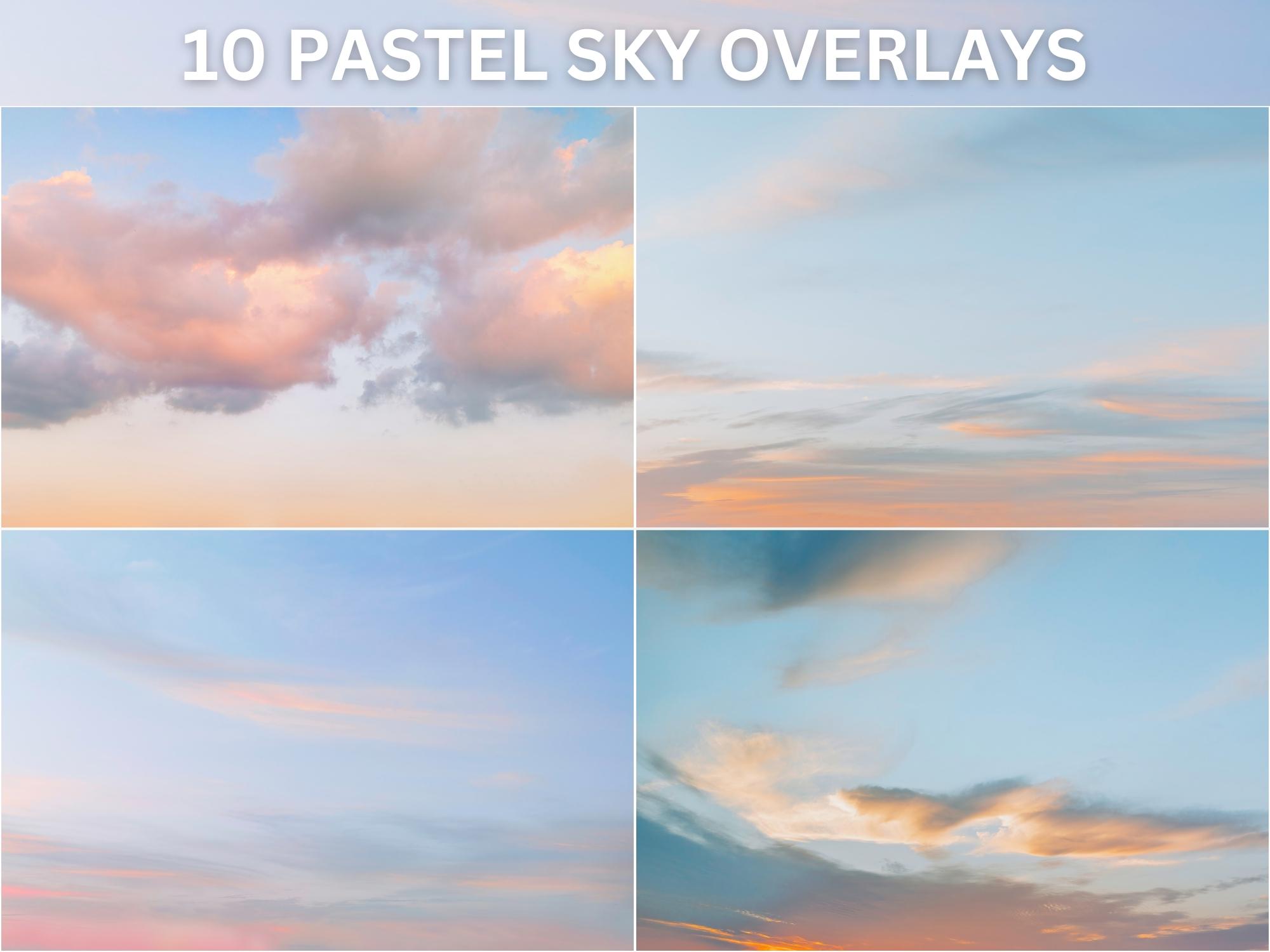 10 Pastel Sky Textures & Overlays | Super High Quality | Photoshop ...