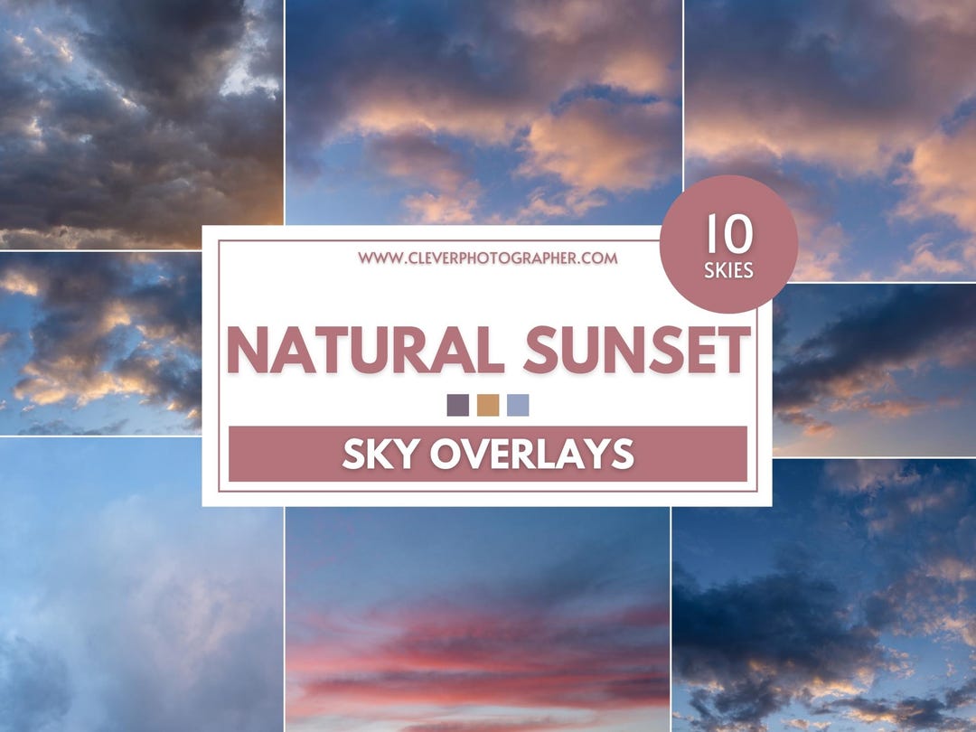 10 Natural Sunset Sky Textures & Overlays | Super High Quality ...