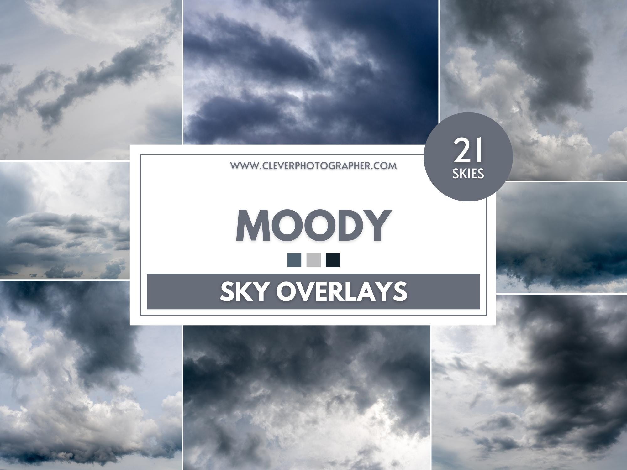 21 Moody Sky Textures & Overlays | Super High Quality | Photoshop ...