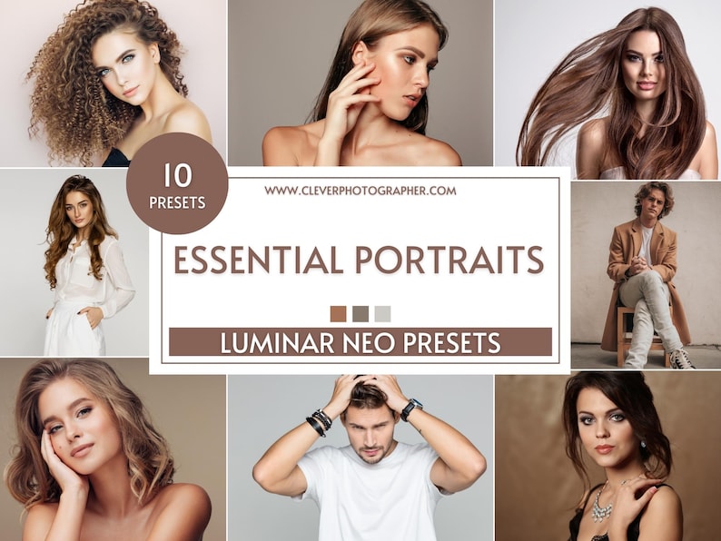 10 Luminar NEO Essential Portrait Presets by Jakub Bors | Adjustable ...