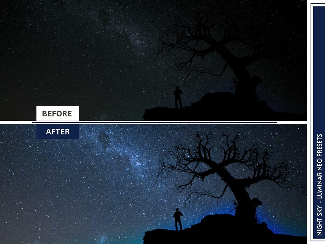 10 Luminar NEO Night Sky Landscape Presets by Jakub Bors | Adjustable ...