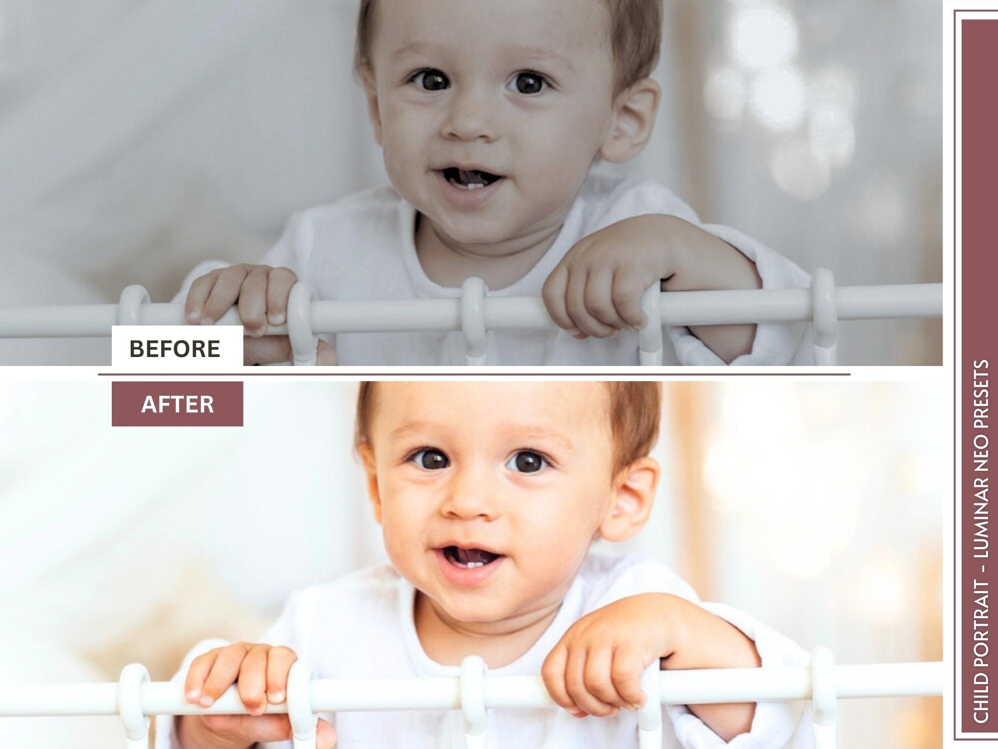 10 Luminar NEO Child Portrait Presets by Jakub Bors Adjustable Non ...