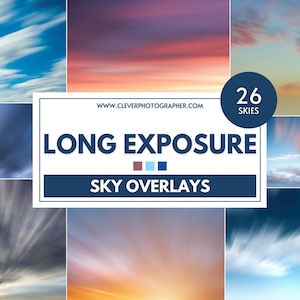 26 Long Exposure Sky Textures & Overlays Super High Quality Photoshop ...