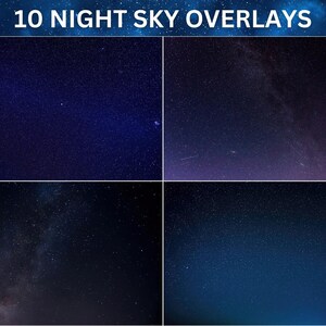 10 Night Sky Textures & Overlays | Super High Quality | Photoshop ...