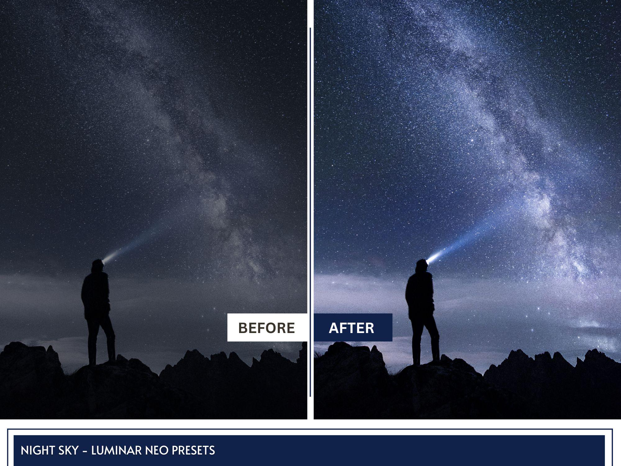 10 Luminar NEO Night Sky Landscape Presets by Jakub Bors | Adjustable ...