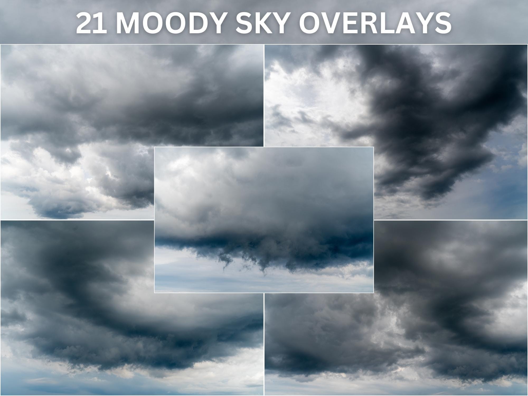21 Moody Sky Textures & Overlays | Super High Quality | Photoshop ...