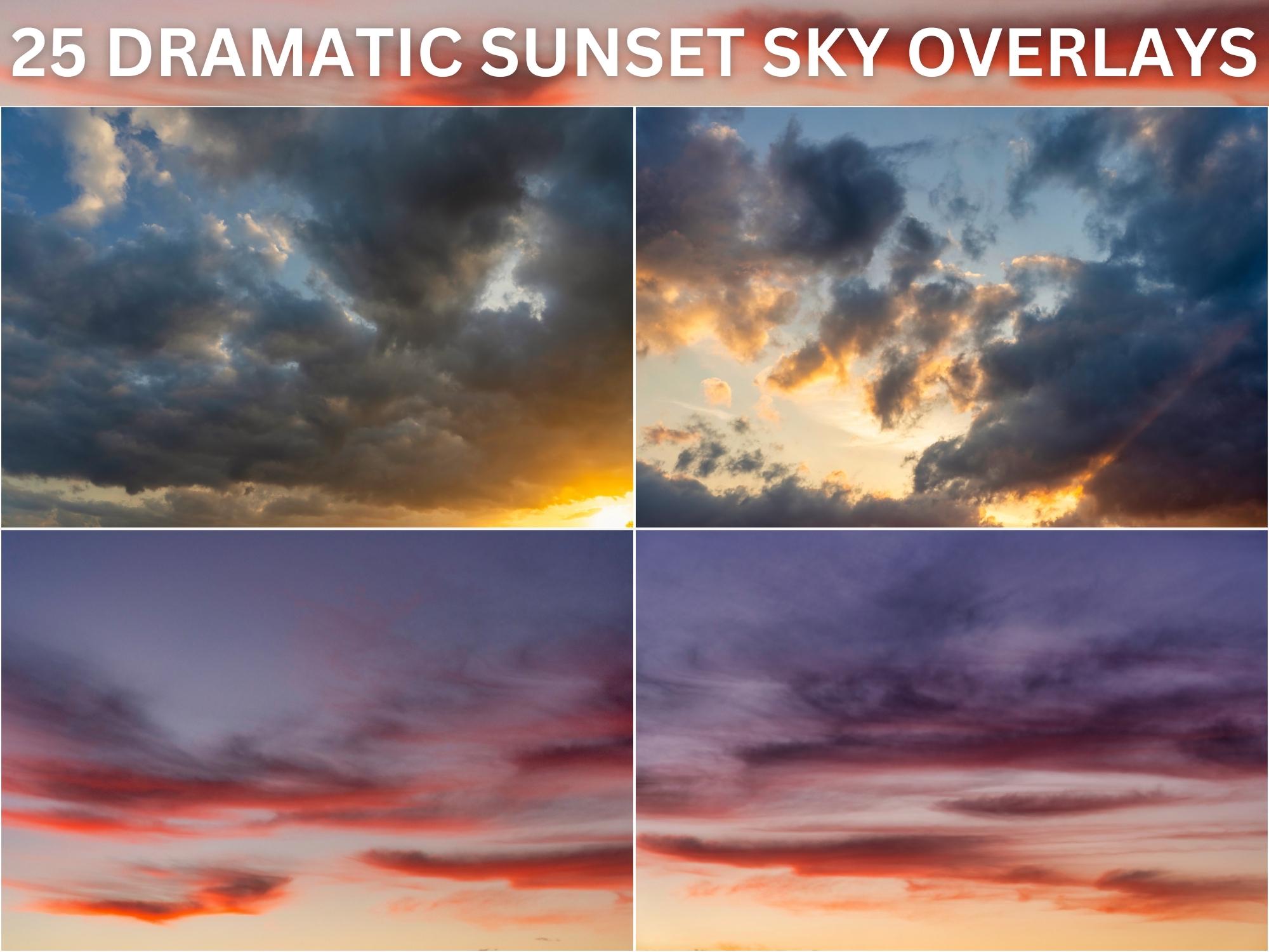 25 Dramatic Sunset Sky Textures & Overlays | Super High Quality ...